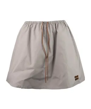 Miu Miu Drawstring Skirt - Gray