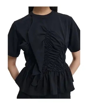 Cecilie Bahnsen Short Sleeve Ruffled T-shirt