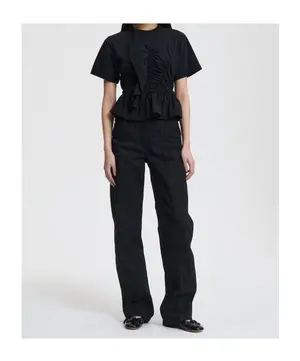 Cecilie Bahnsen Short Sleeve Ruffled T-shirt