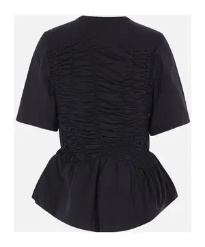 Cecilie Bahnsen Peplum Hem T-shirt - Black