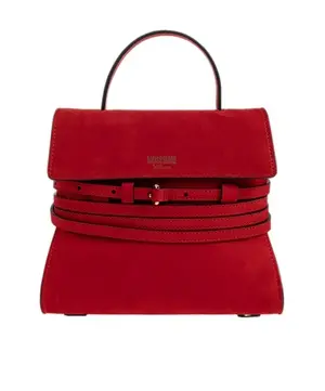 Moschino Suede Handbag - Red