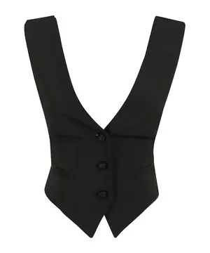 DONDUP V-neck Vest - Black