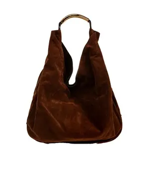 Moschino Suede Shoulder Bag - Brown