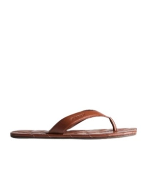 J.W.ANDERSON Leather Leaf Slides - Brown