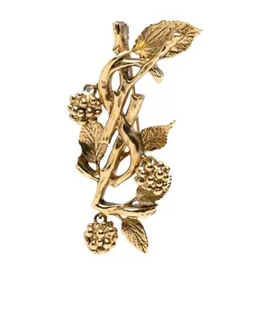 Saint Laurent Berry Motif Brooch - Yellow