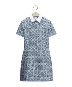 Dior Short Macrocannage Dress - Blue