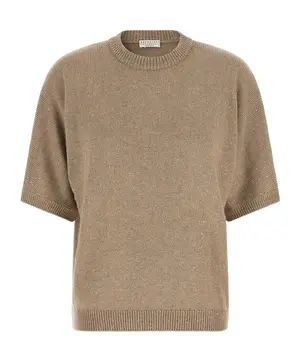Brunello Cucinelli Short-sleeved Knitwear - Beige