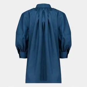 Max Mara Gathered Poplin Shirt Dress