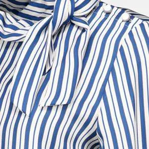 Max Mara Striped Long-sleeve Shirt With Pussy Bow Detail