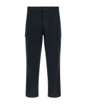 Brunello Cucinelli Belt Loop Casual Pants - Blue