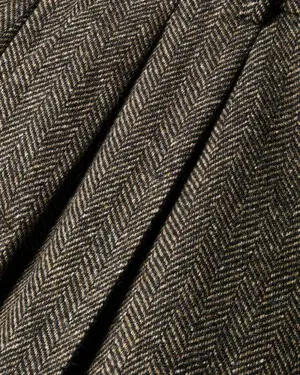 Saint Laurent Herringbone Wool Wide-leg Pants