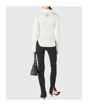 MARINE SERRE Zip-front Bustier Shirt