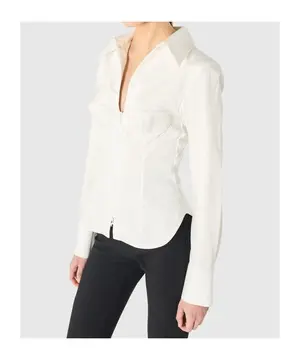 MARINE SERRE Zip-front Bustier Shirt