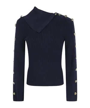 Elisabetta Franchi Gem-button Knit Pullover