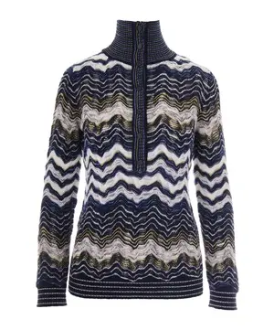 Missoni Long-sleeve High-neck Knit Top