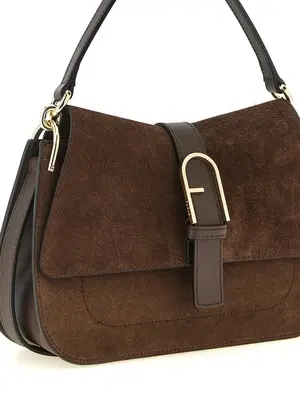 Furla Suede Shoulder Bag