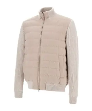 Herno Resort Jacket In Wool-blend Melange Flannel