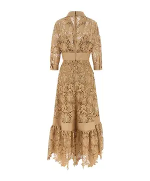 Elie Saab Floral Macramé Dress