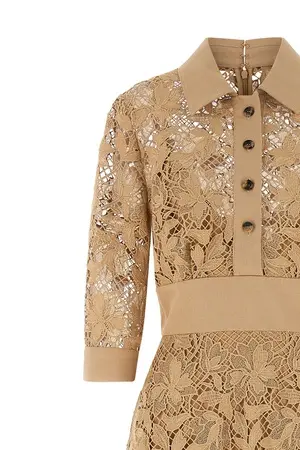 Elie Saab Floral Macramé Dress