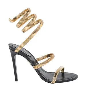 Rene Caovilla Round-toe High-heeled Sandals - Black