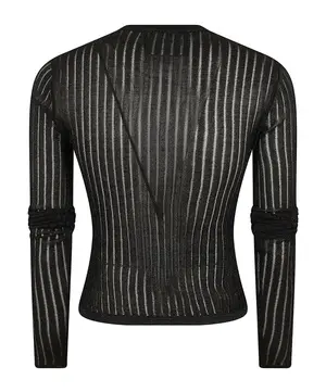 DONDUP Long Sleeve Crew Neck Knit Top