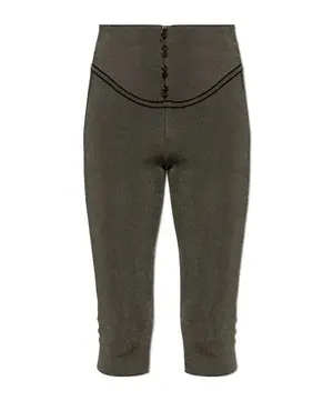 Jacquemus Sera Cropped Leggings - Grey