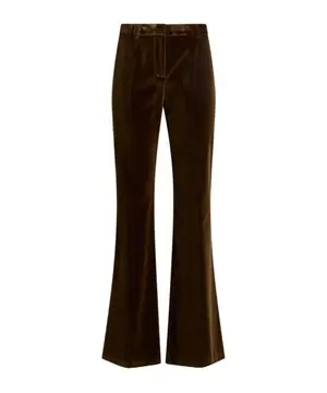 Etro Velvet Flared Trousers - Brown