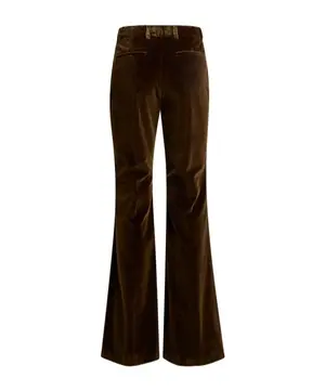 Etro Velvet Flared Trousers - Brown