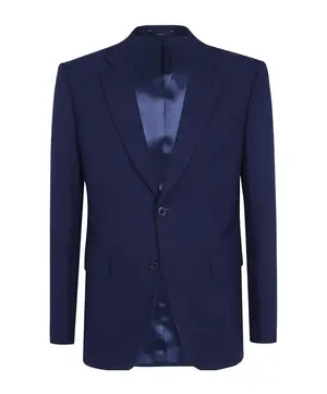 Paul Smith Tailored Fit Two-button Jacket With Notched Lapel - Black