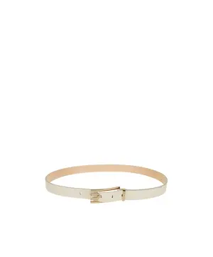 Victoria Beckham Dorian Leather Belt - Ivory
