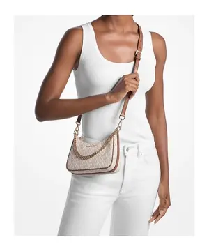 Michael Kors Jet Set Signature Logo Convertible Crossbody Bag