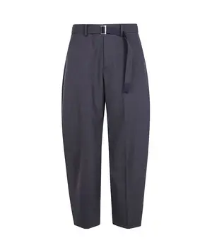 Sacai Casual Trousers With Belt Loops - Brown