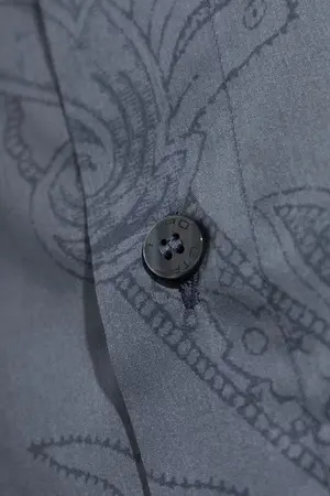 Etro Cotton Muslin Shirt With Placed Pegaso Print