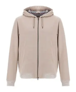 Herno Resort Jacket In Wool-blend Melange Flannel - Chantilly