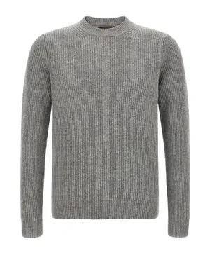 ZANONE Ribbed Crewneck Knitted Sweater