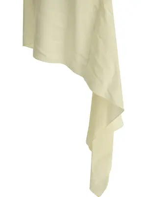 Alaïa Asymmetrical High Neck Dress With Short Sleeves