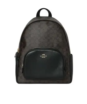 COACH Zippered Backpack - Walnut/black