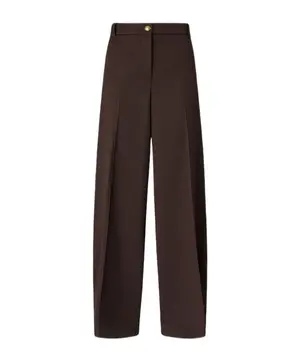 Pinko Tailored Wide-leg Trousers With Belt Loops - Black