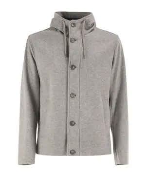 Herno Wool-effect Hooded Jacket - No