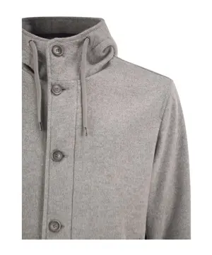 Herno Wool-effect Hooded Jacket