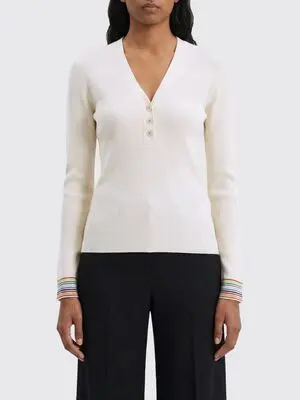 Paul Smith Knitted Sweater With Striped Cuffs