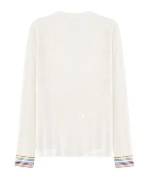 Paul Smith Henley Cuff-striped Knitted Sweater