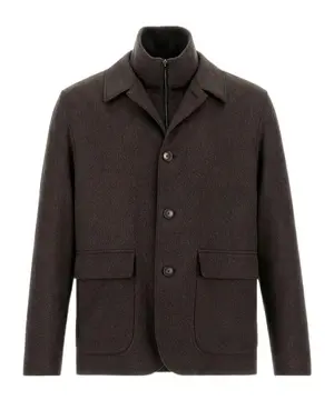 Herno Resort Blazer In Cashmere And Silk