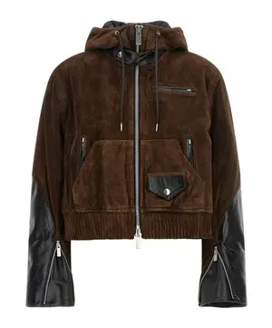 Sacai Long-sleeve Casual Jacket - Brown
