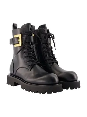 Balmain Lace-up Ankle Boots