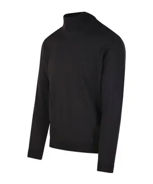 ROBERTO COLLINA Mock-neck Fine-knit Sweater