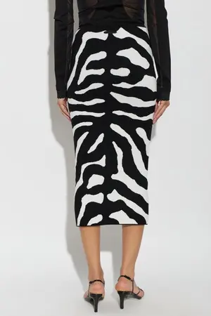 Moschino Patterned Pencil Skirt
