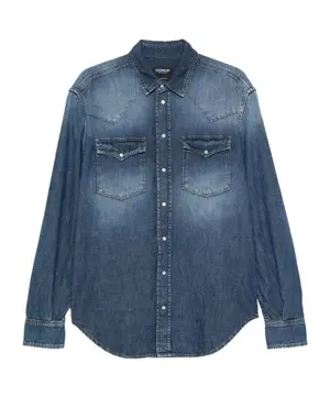 DONDUP Long-sleeve Denim Shirt - Blue