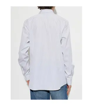 Moschino Sunglass Printed Striped Shirt