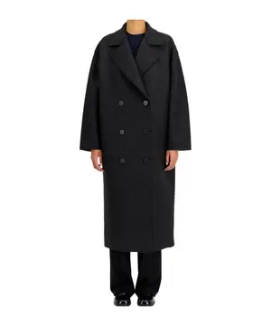 Harris Wharf London Long Oversized Coat In Pressed Wool